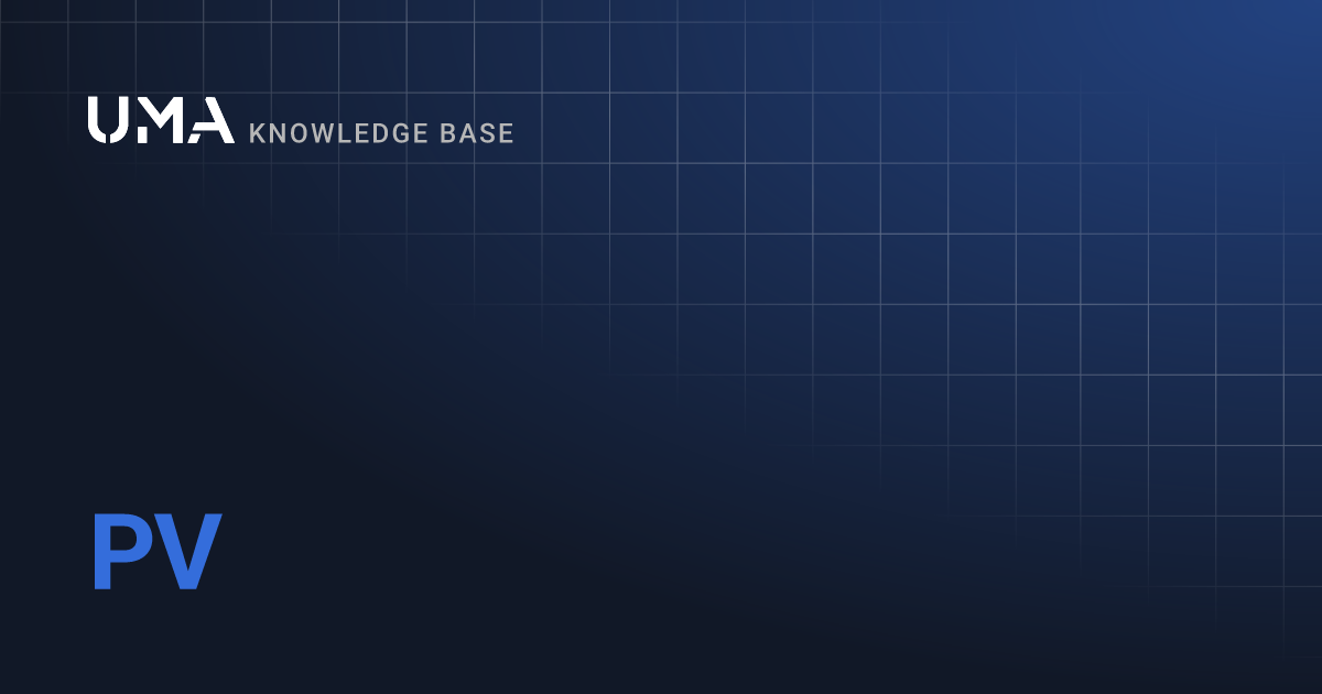 PV | UMA Knowledgebase