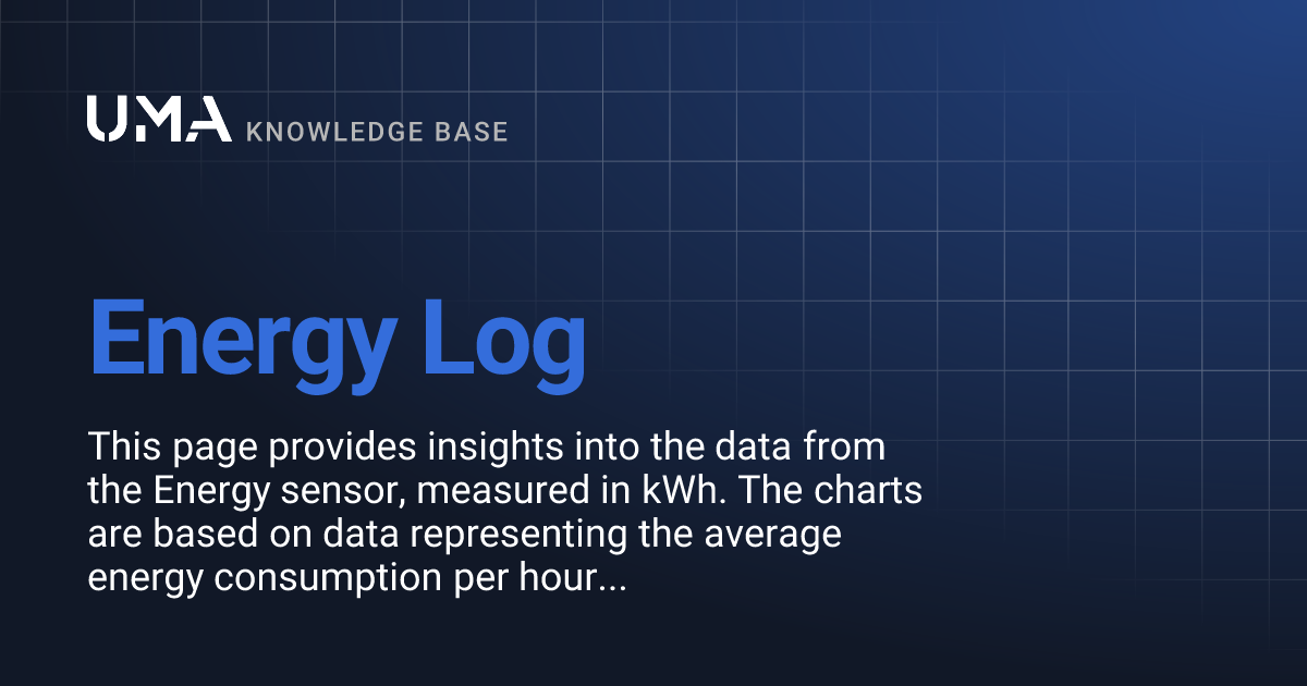 Energy Log | UMA Knowledgebase