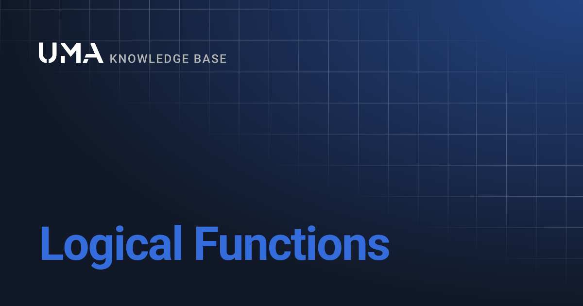 Logical Functions | UMA Knowledgebase